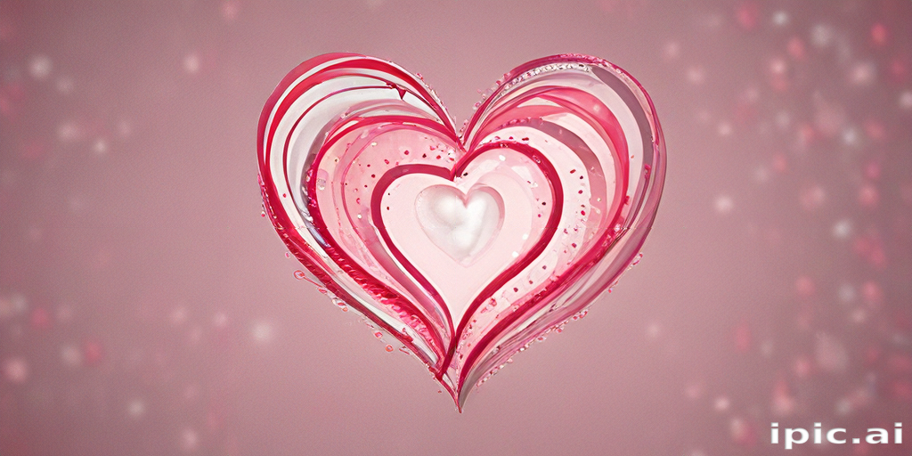 Beautifully Layered Heart Design with Soft Pink Tones and Sparkling ...