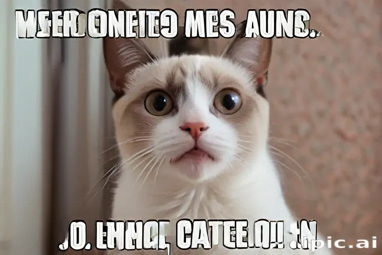 Confused Cat Looks Surprised While Experiencing a Moment of Realization