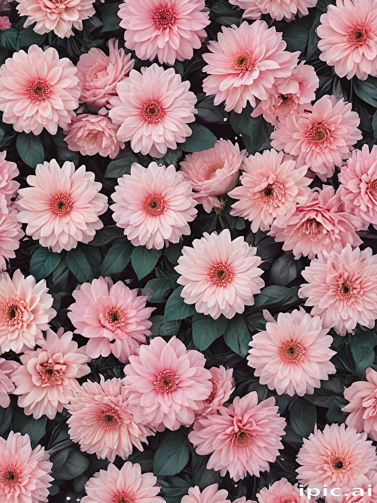 Vibrant Pink Floral Background Featuring a Variety of Beautiful Blooms