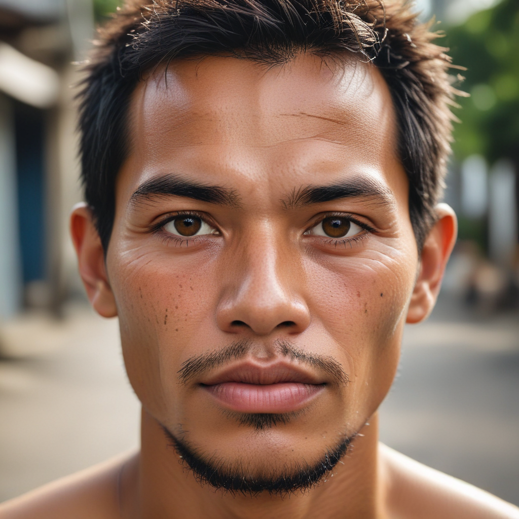 face of a man in philippines