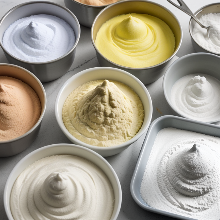Colorful Display of Various Powdered Ingredients in Different Bowls and ...
