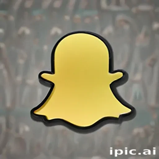 Vibrant Yellow Snapchat Logo Against a Blurred Background of Figures