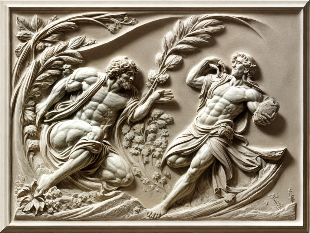 decorative plaster bas-relief