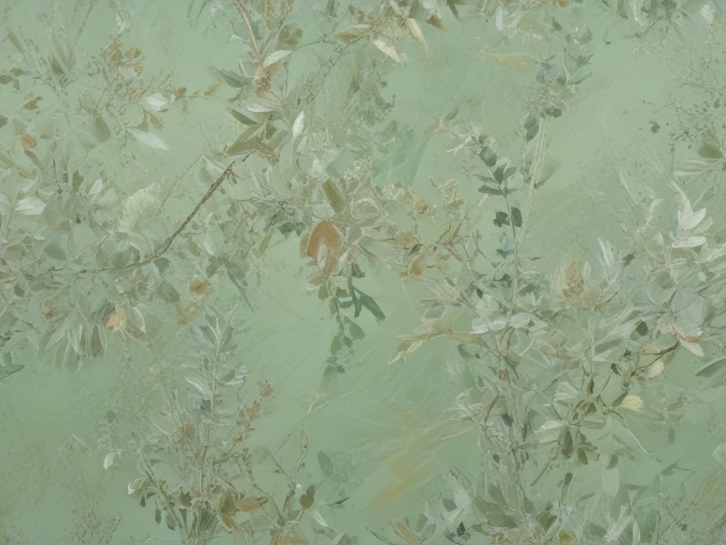 Delicate Green Botanical Patterns Featuring Subtle Leaves and Foliage ...