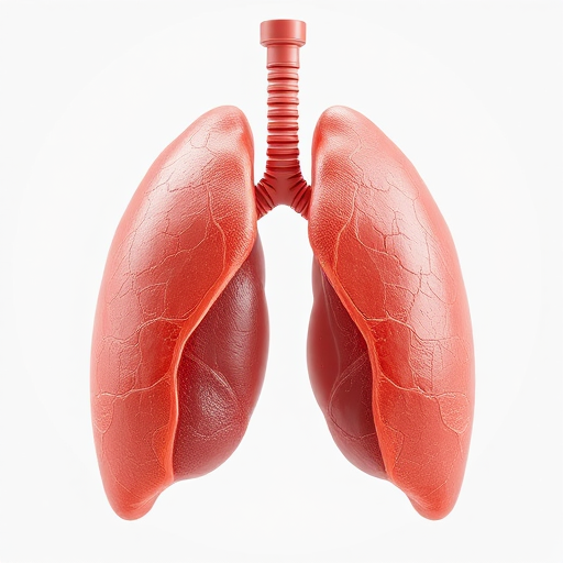 Anatomical Representation of Human Lungs Showing Detailed Structure and ...