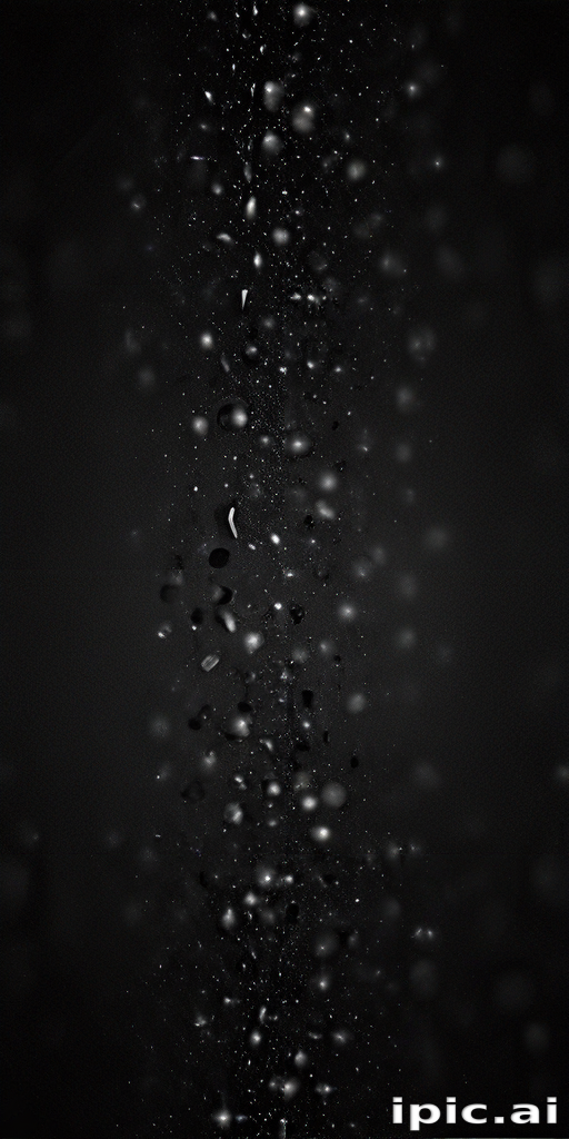 Abstract Representation of Floating Particles Against a Dark Background