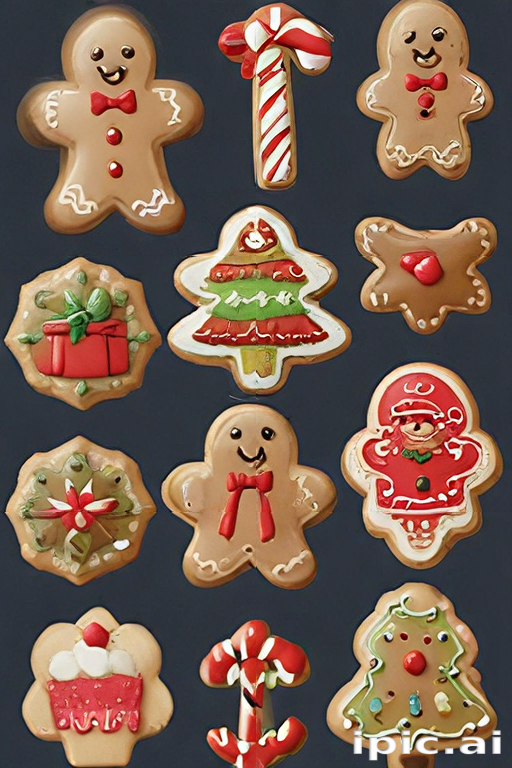 Delightful Assortment of Festively Decorated Gingerbread Cookies for ...