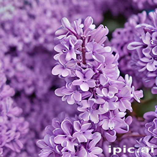 Vibrant Clusters of Lilac Flowers Blooming in Soft Purple Hues