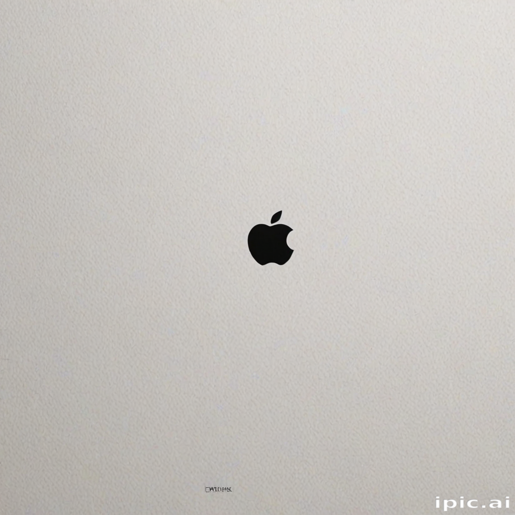 Minimalistic Apple Logo on a Clean, Textured White Background Design