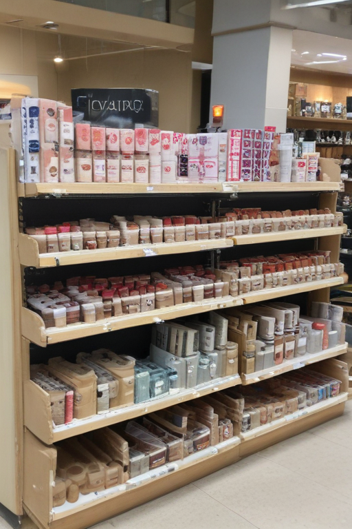 Colorful Display of Various Candles and Fragrance Products on Shelves