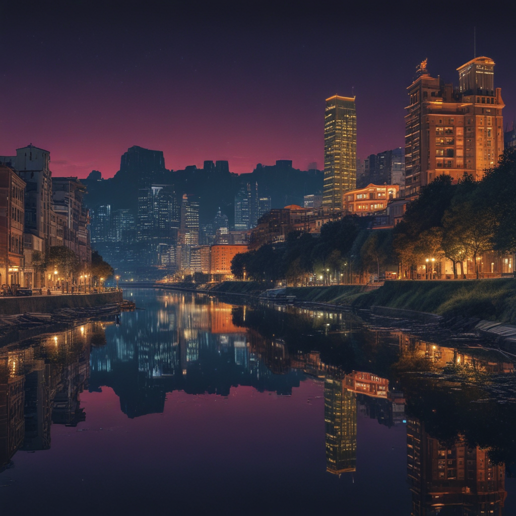 moebius landscape roman megapolis cinematic urban lake psychedelic ...