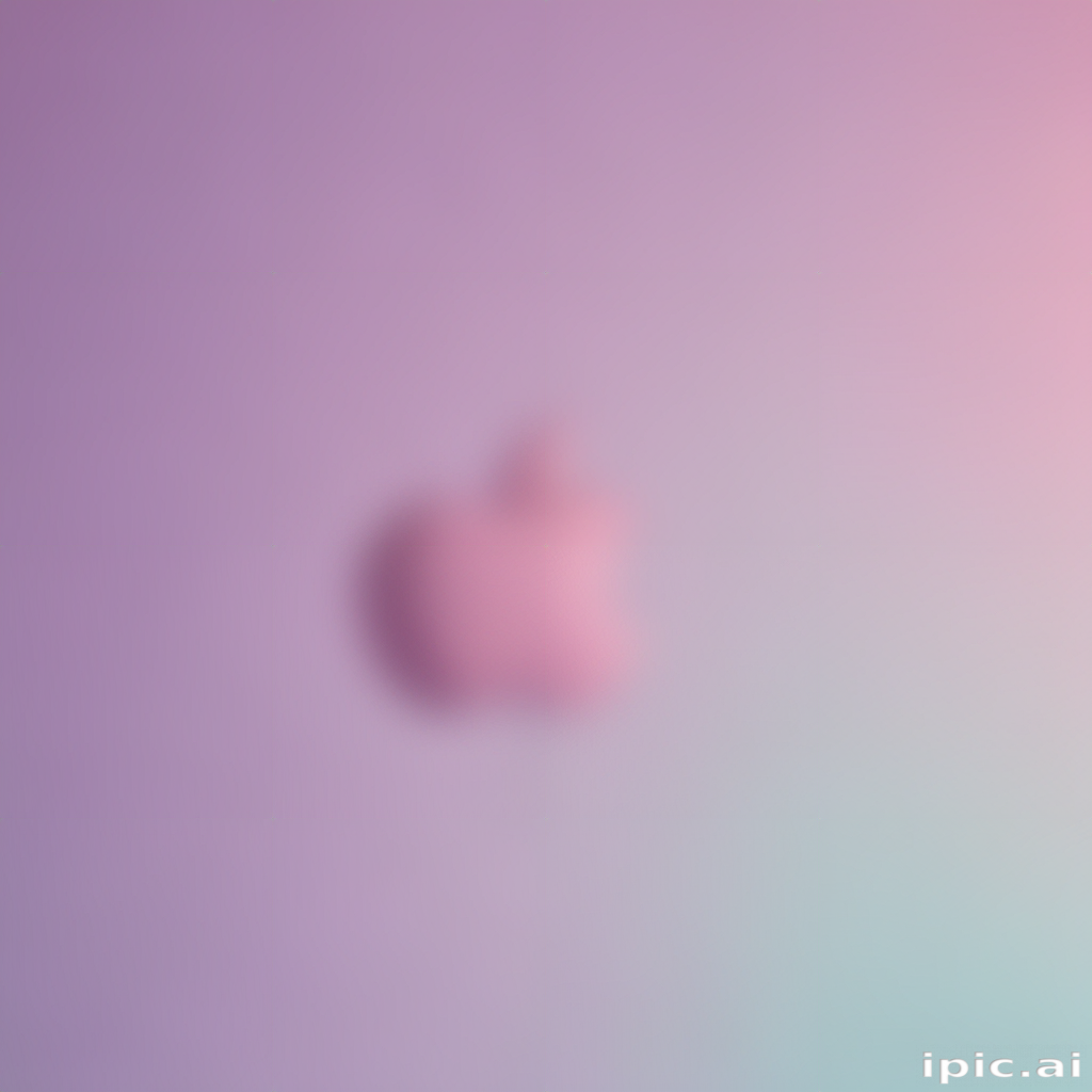 Soft Focused Apple Logo Against a Gradient Background of Pastel Colors