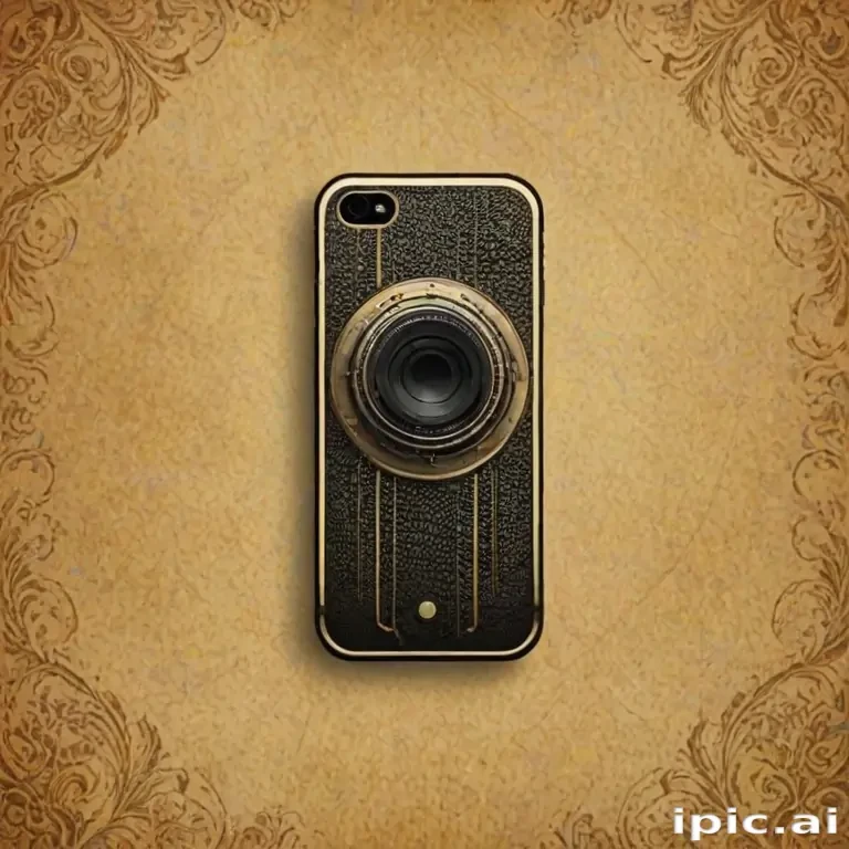 Vintage Camera Phone Design With Intricate Patterns and Elegant Detailing