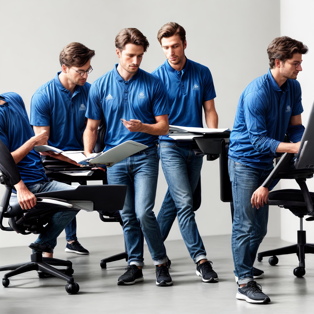 group of humans at work, smailing and in collaborative posture