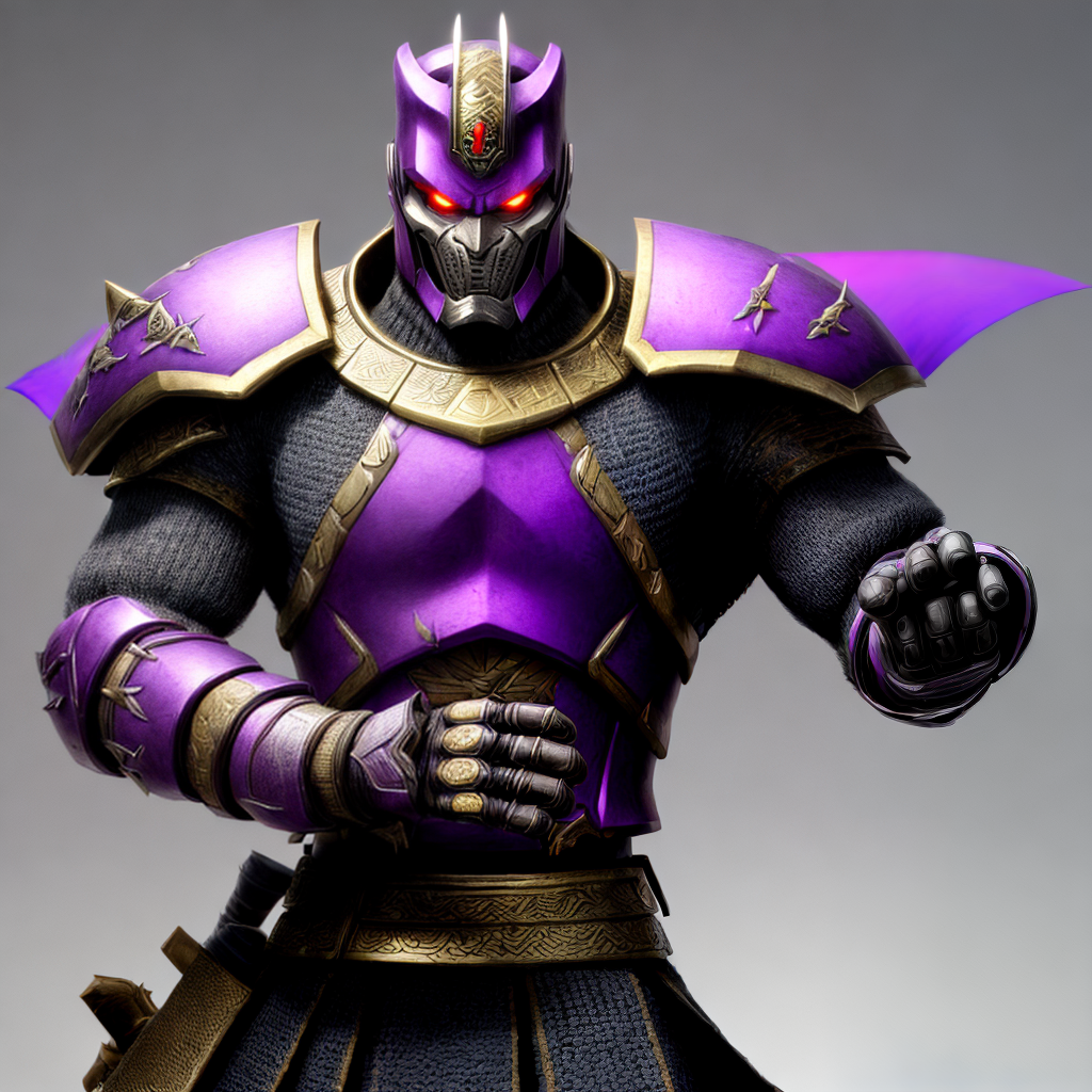samurai using purple drago armour wallpaper