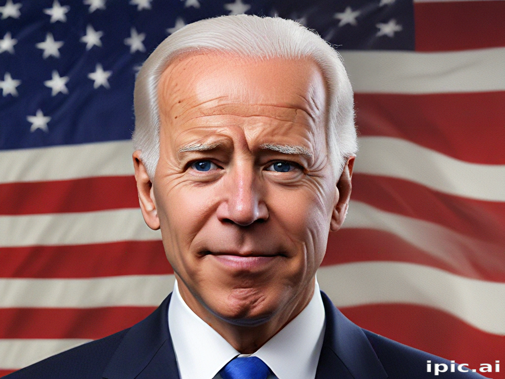 Portrait of a Politician Against a Background of American Patriotism ...
