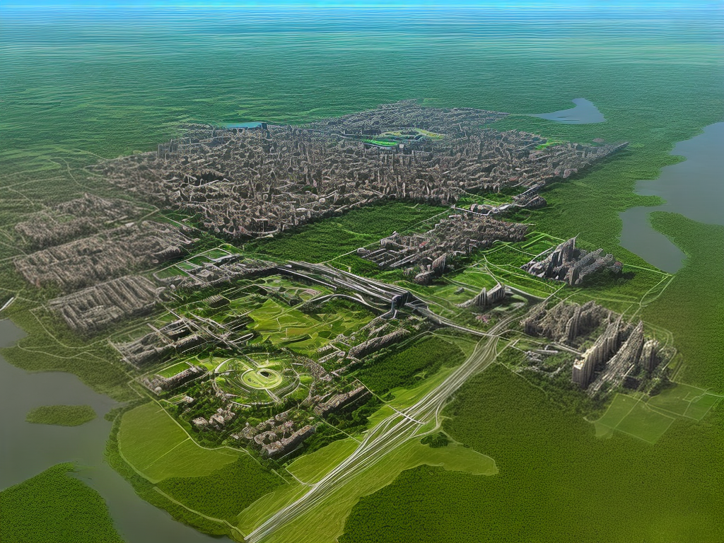 A fictional city inhabited by a scary ghost. Realistic pictures. High ...