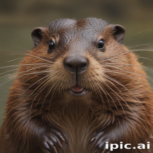 The Adorable Beaver Smiling Cheerfully in Its Natural Habitat