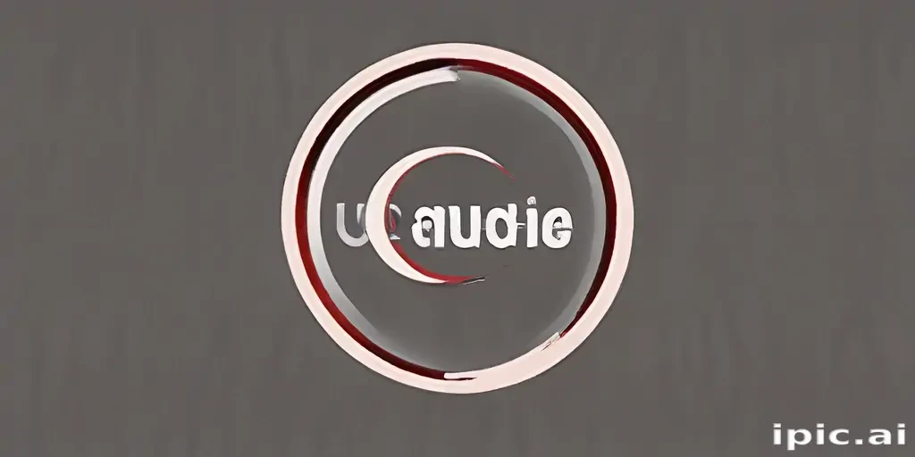 Stylized Logo Design Featuring the Word 'Audie' in a Circular Format