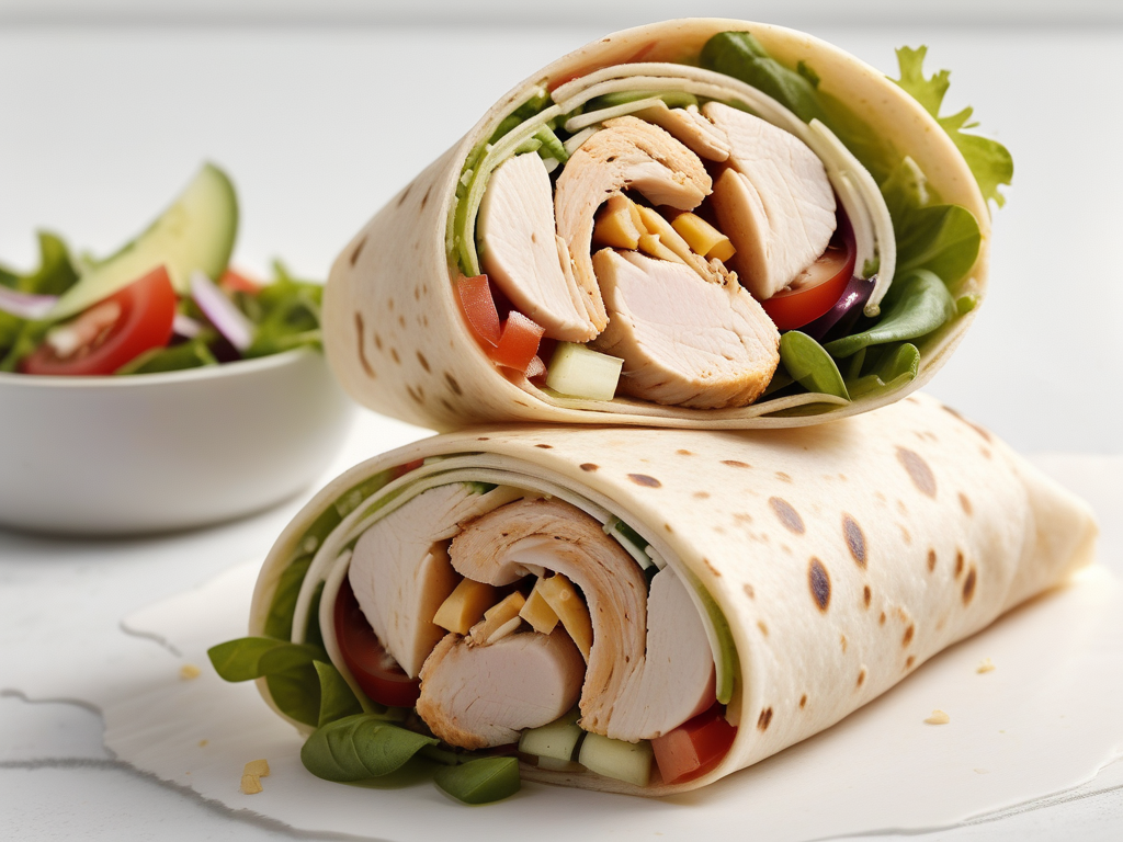 Colorful and Fresh Vegetable Wraps Perfect for a Healthy Lunch Option