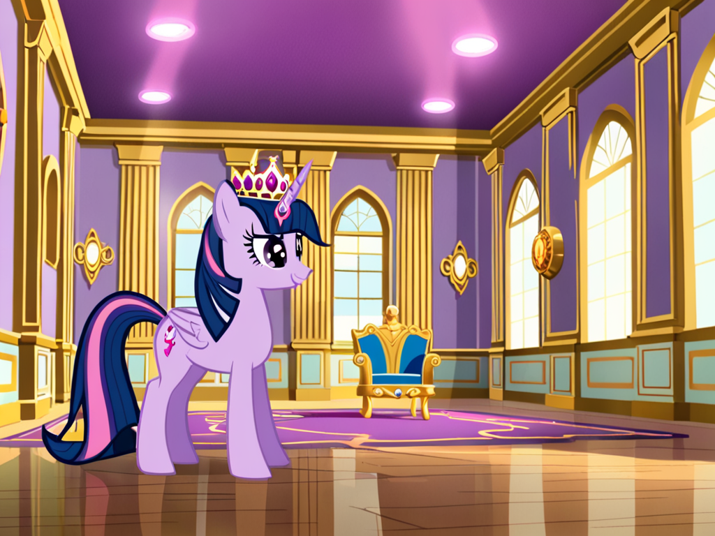 mlp pony alicorn twilight sparkel princess crown canterlot throne room