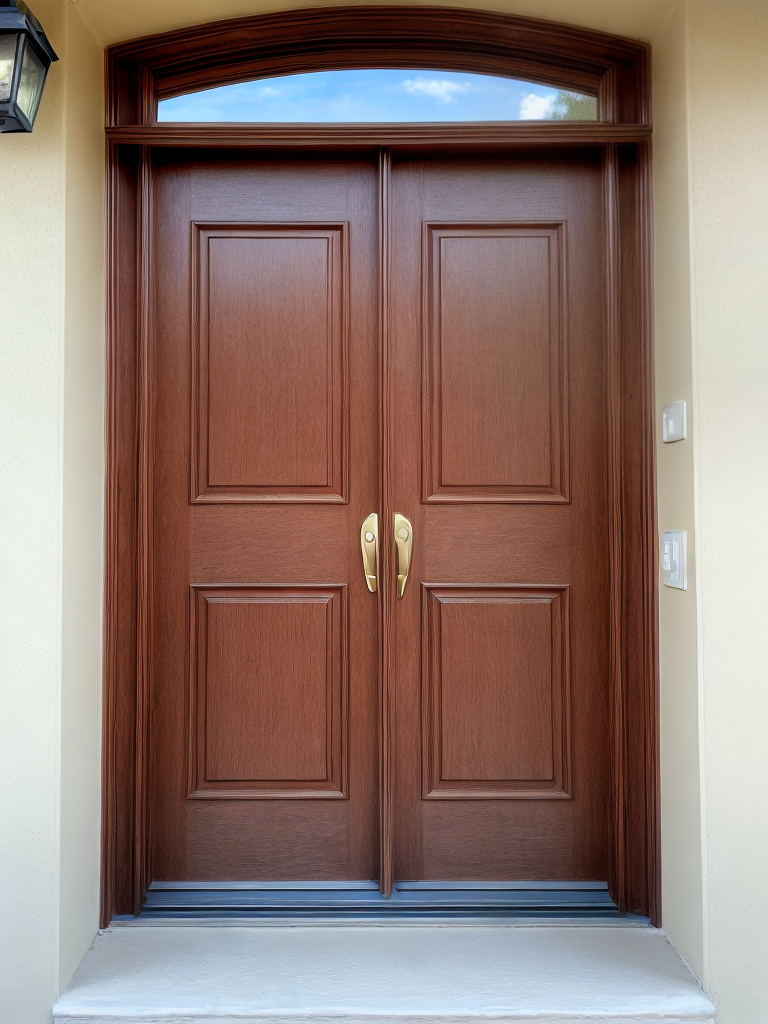 medium shot of a door closing