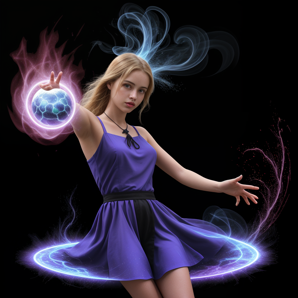 Enchanting Sorceress Summoning Magical Energy with Graceful Movement ...