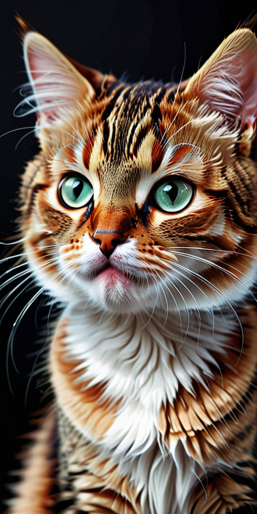 The Majestic Portrait of a Strikingly Beautiful Cat with Stunning Features