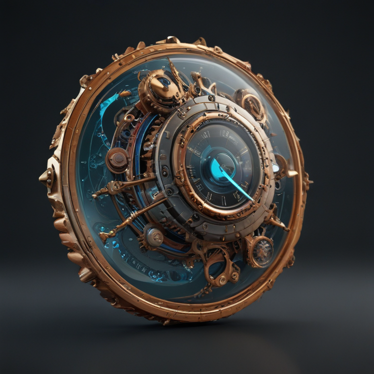 Intricate Steampunk Clock with Transparent Cover and Elaborate Gears ...