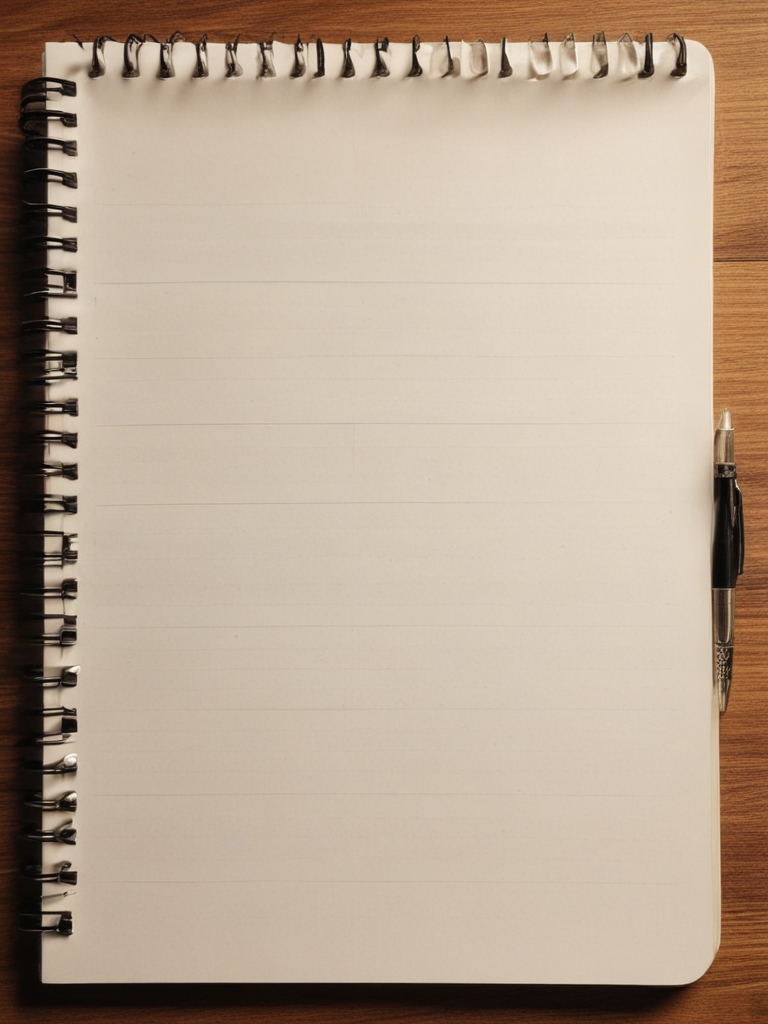 A Blank Notebook Page Ready for Creative Ideas and Inspiration