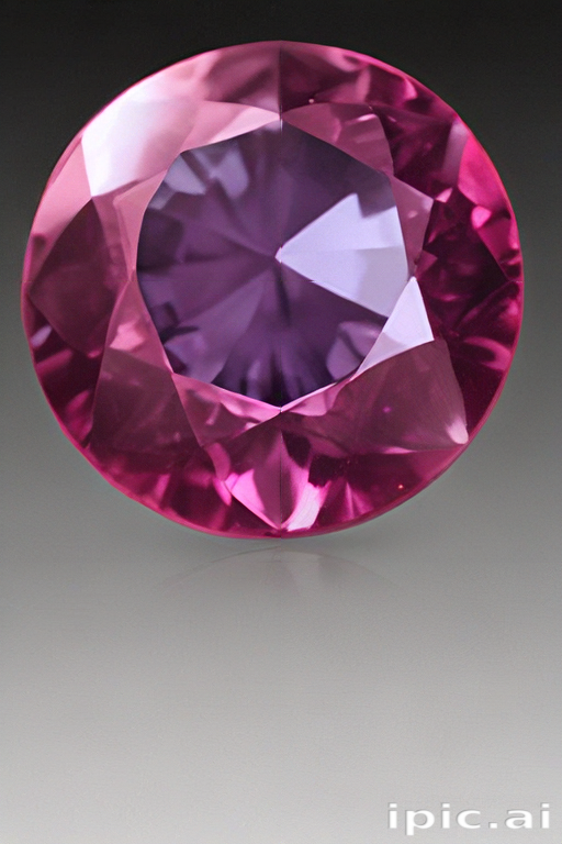 Stunning Round Pink Gemstone with Intricate Facets and Brilliant Sparkle