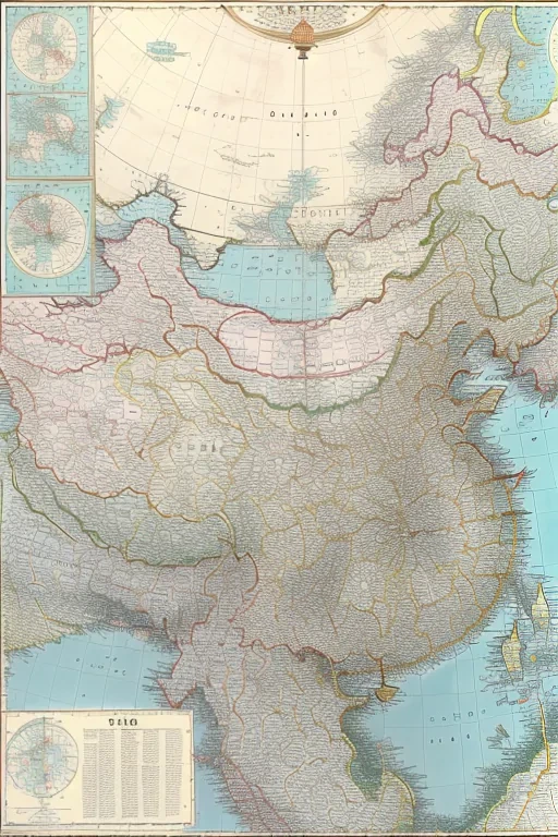 Detailed Historical Map of China Highlighting Geographic Regions and ...