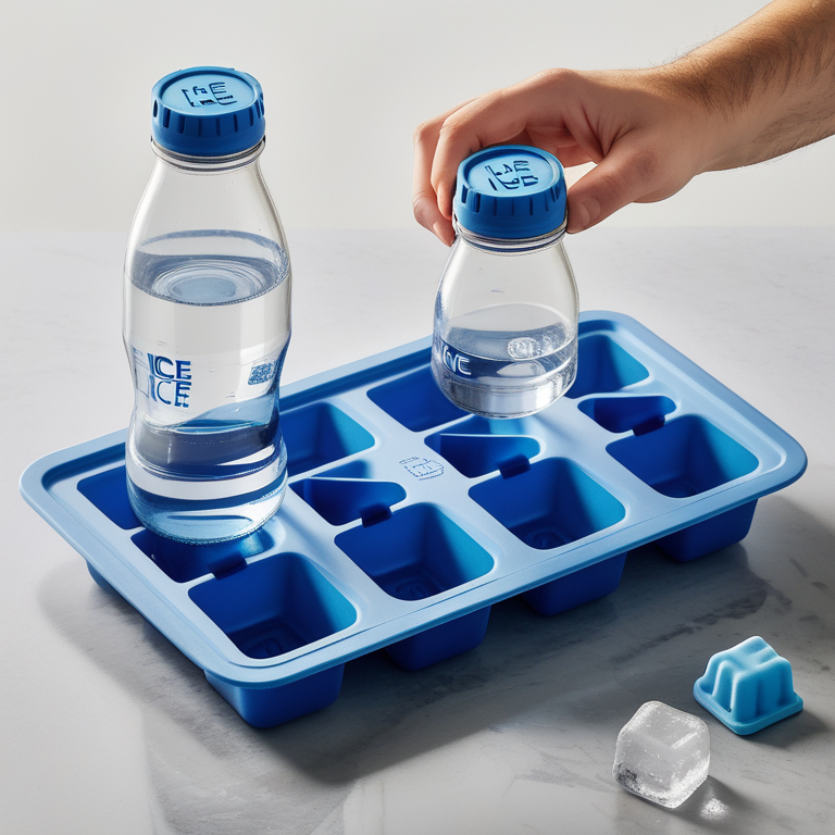 Creative Ice Tray Design for Easy Ice Cube and Water Bottle Storage