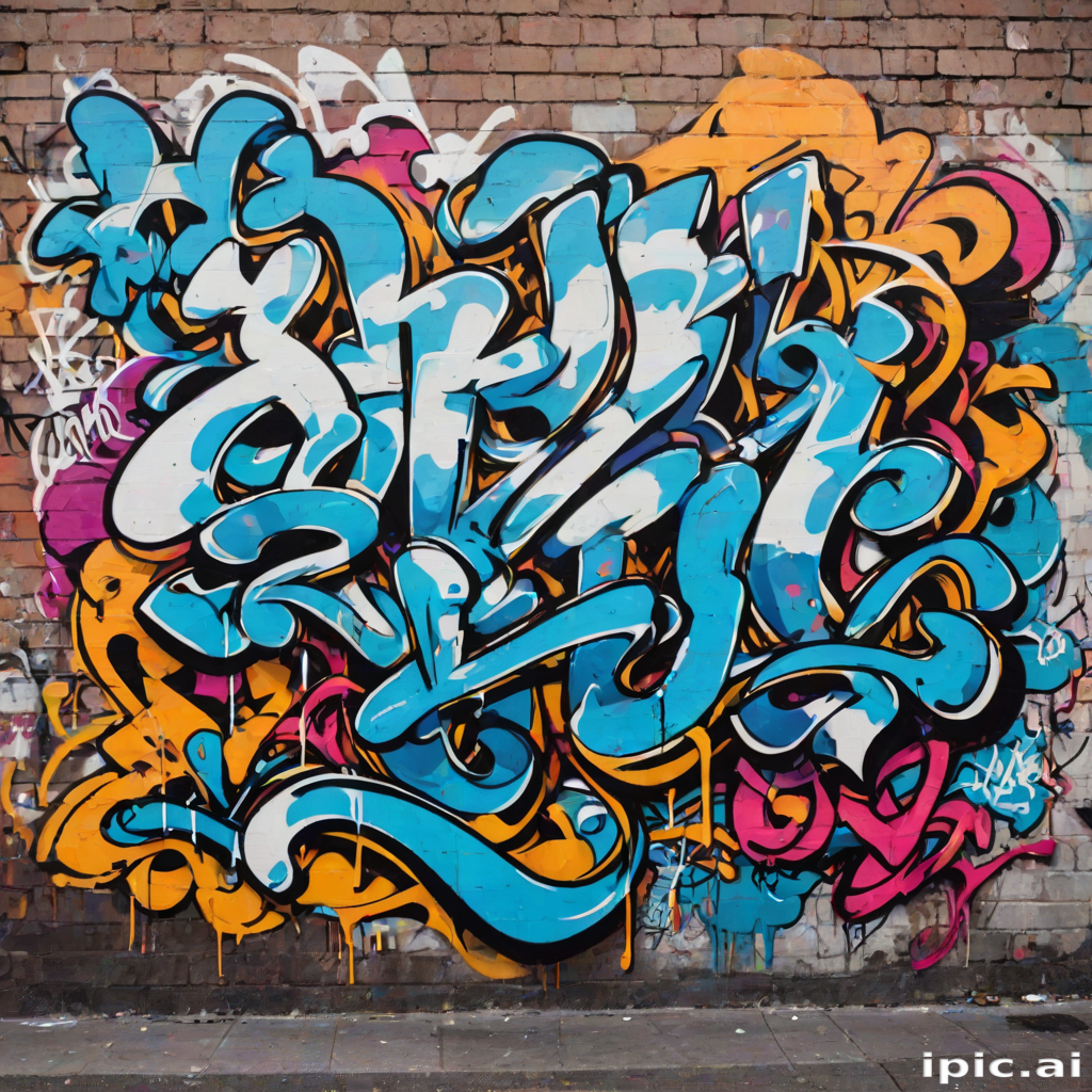 Vibrant Urban Graffiti Artwork Featuring Bold Colors and Dynamic Designs.
