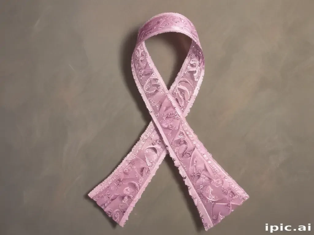 Beautiful Pink Ribbon Symbolizing Hope and Support for Breast Cancer ...