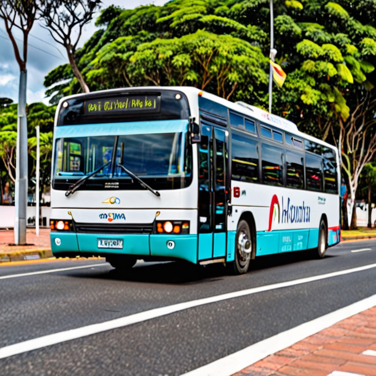 Articulated bus in the city of Goiânia