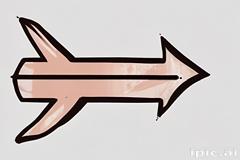 Stylized Arrow Graphic Pointing Right on a Plain Background