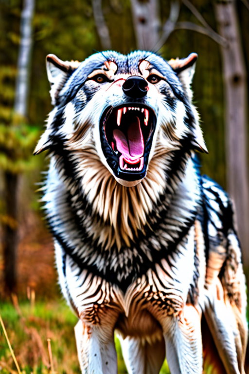 wolf yelling