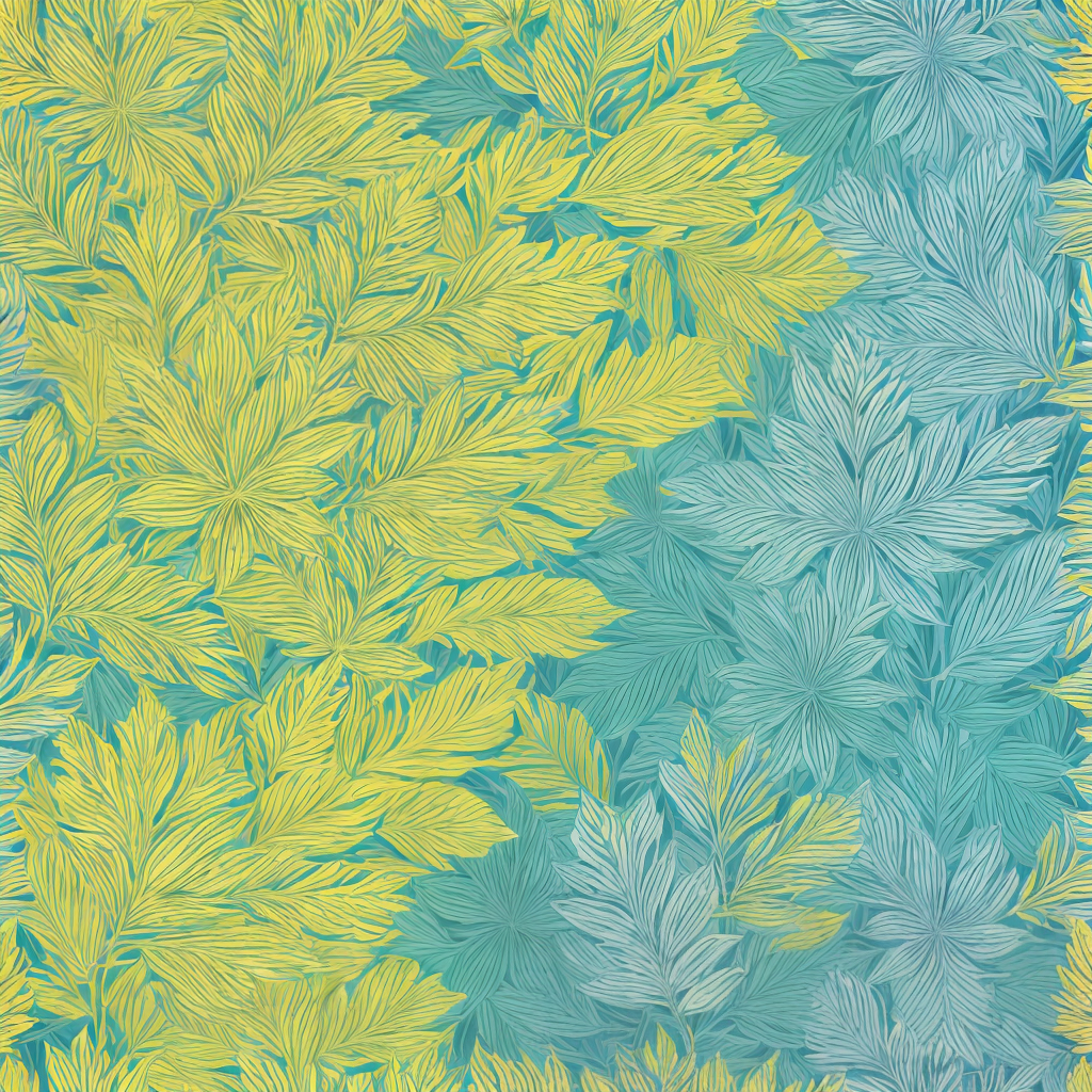 seamless pattern leaf, and flower, light color base, subtle color ...