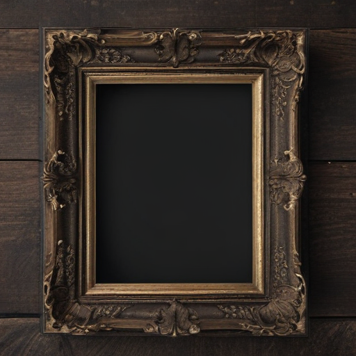 Elegant Vintage Picture Frame Waiting for a Cherished Memory or Artwork