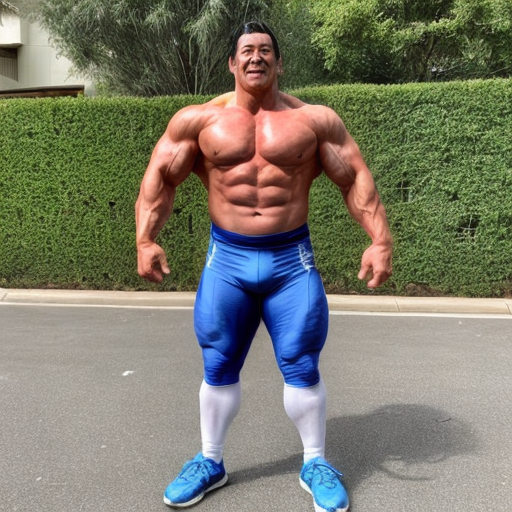 Muscle Japanese Pro Wrestler
