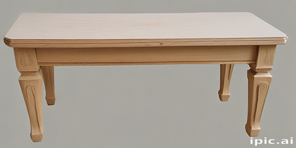 Simple Wooden Table with Elegant Legs, Suitable for Any Room Decor