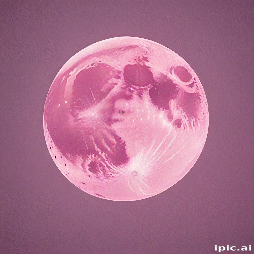 A Vibrant Pink Bubble Floating Gracefully Against a Soft Purple Background.