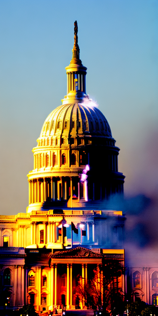 big explosion in the capitol building