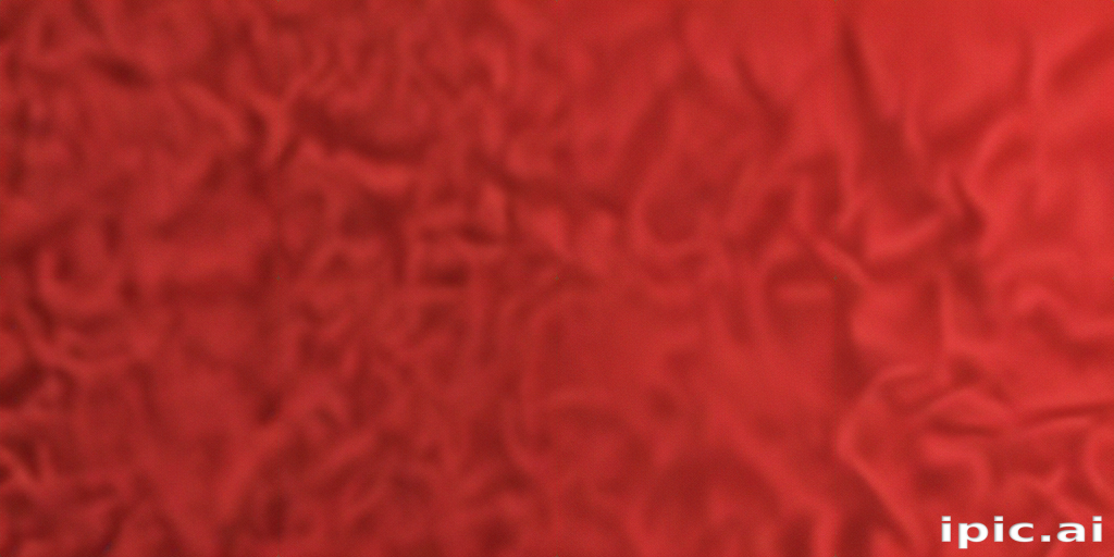 Textured Surface of Deep Red Fabric with Subtle Wrinkles and Shadows