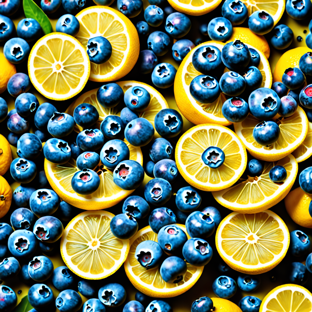blueberries inside of a lemon