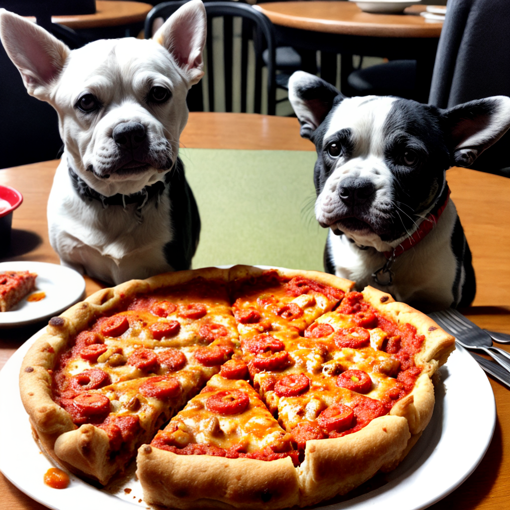 pucca eating chicago style pizza