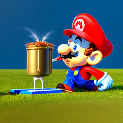 mario eating rat spaghetti