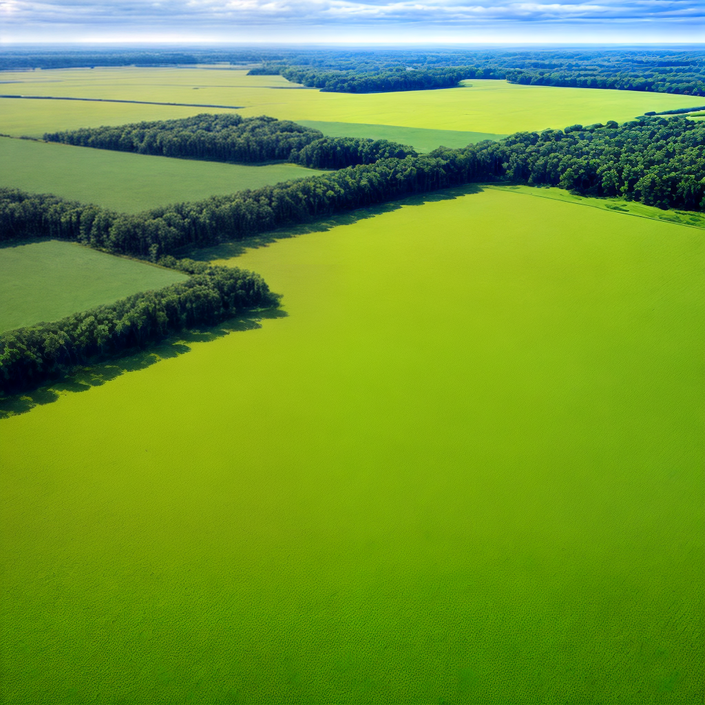 raining in an open field