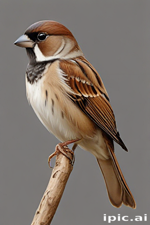 A Beautiful Brown and Cream Colored Bird Perched Gracefully on a Branch.